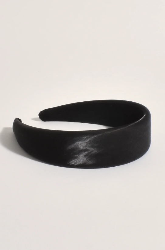 ADORNE SACHA SATIN HEADBAND BLACK – Alainn Mae