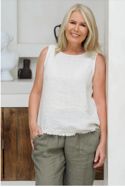 LA SOFIA CAPRI LINEN TANK – Alainn Mae