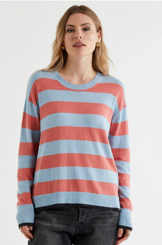 ZAKET & PLOVER BLOCK STRIPE CREW POWDER – Alainn Mae